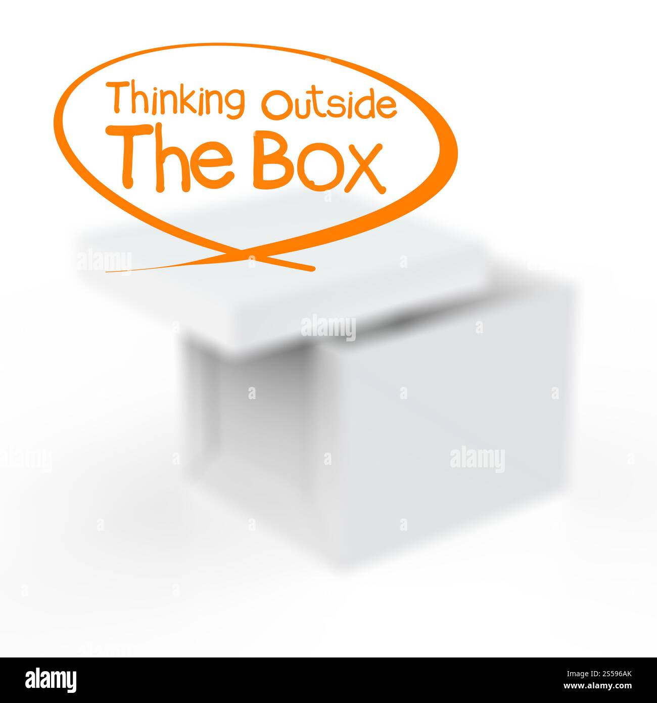 thinking outside the box as concept Stock Photo - Alamy