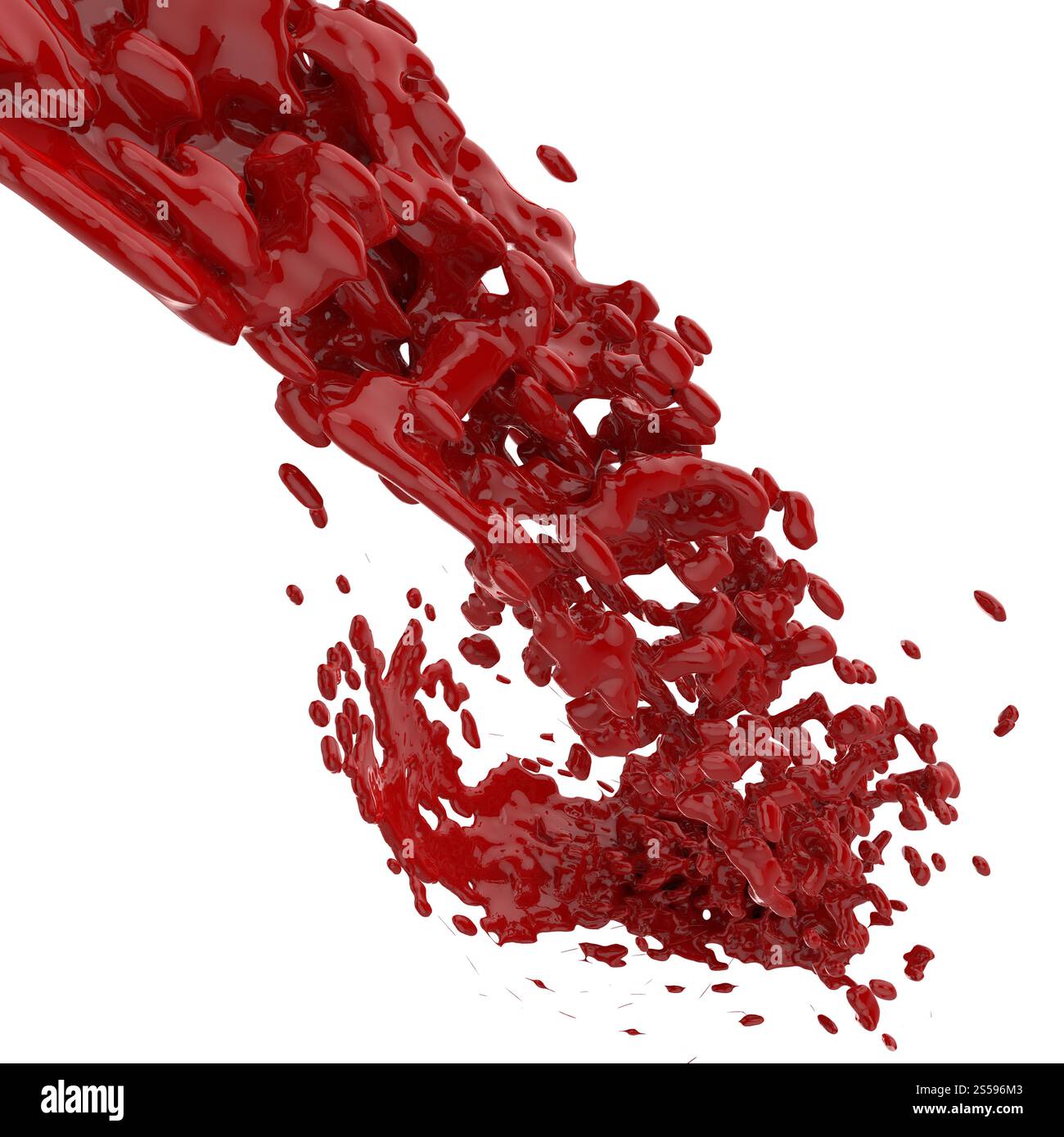 3D paint splash isolated on white background Stock Photo - Alamy