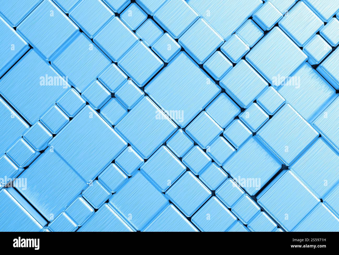 Steel blue cube mesh metal plate background or texture Stock Photo - Alamy