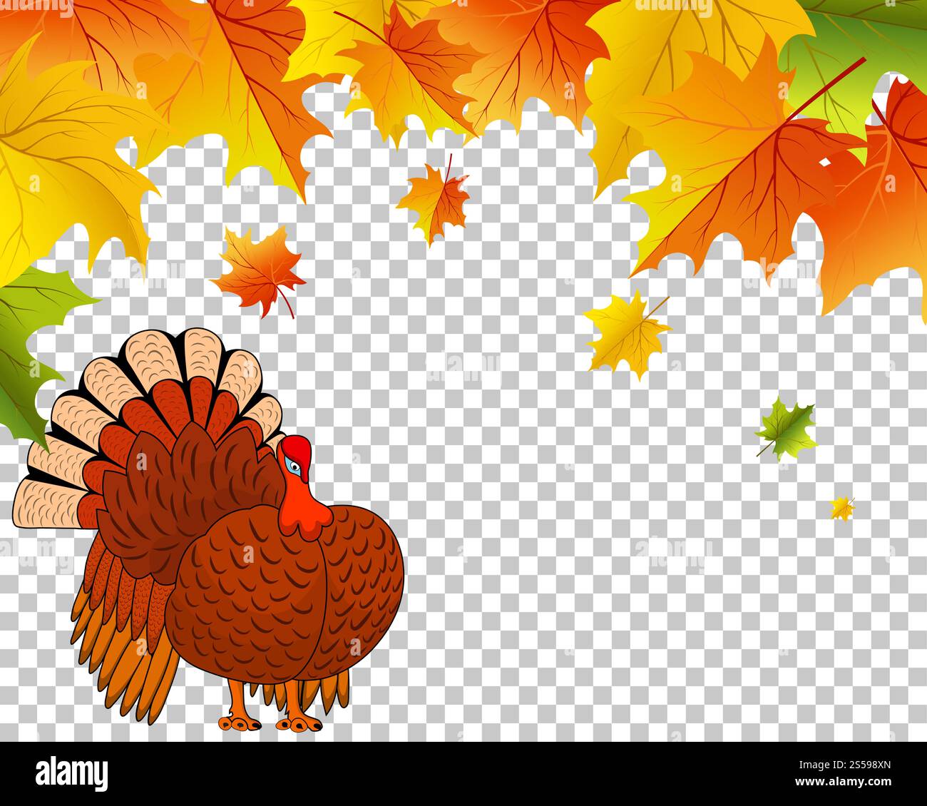 Thanksgiving Day. Transparency Grid Design. Vector Illustration Stock ...