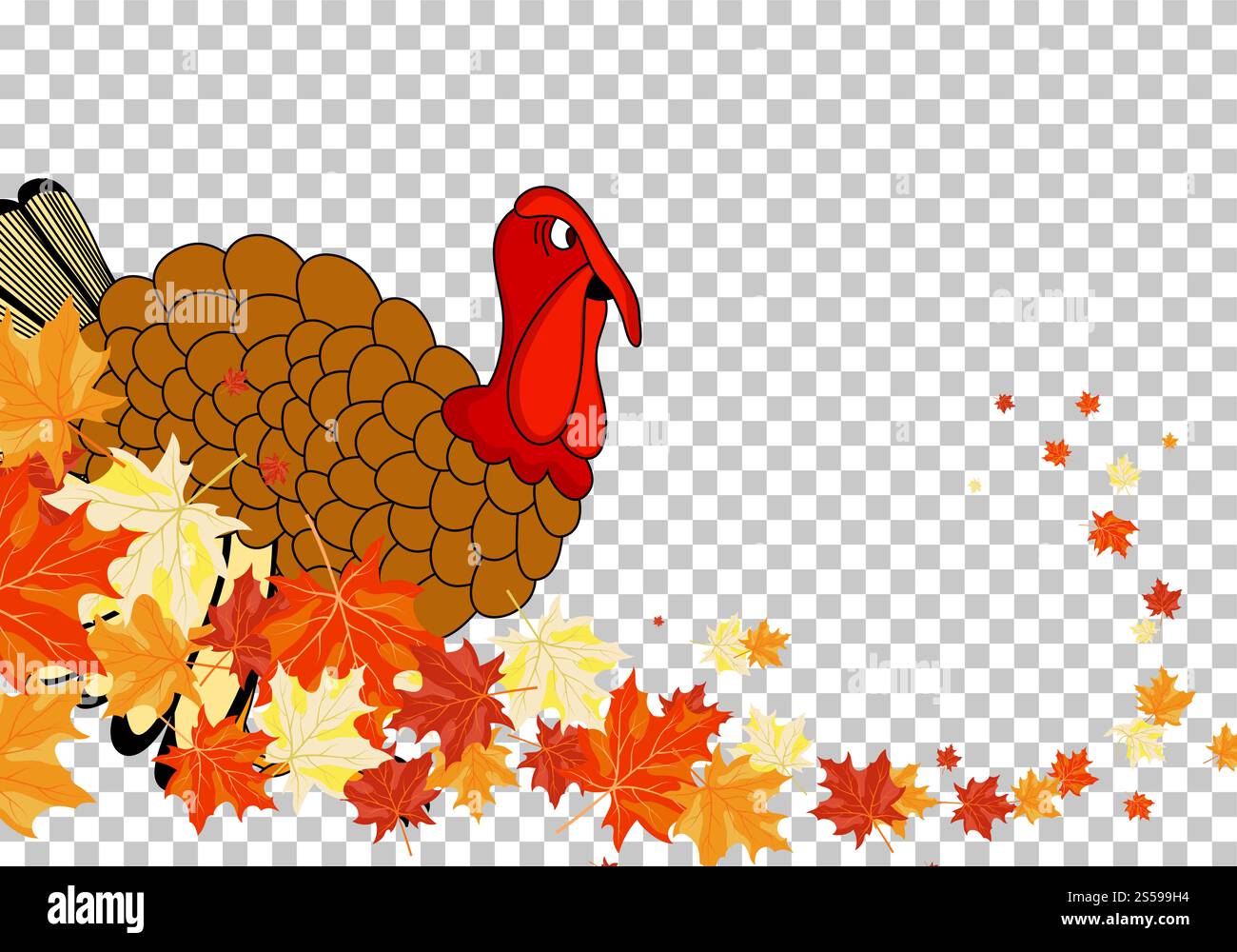 Thanksgiving Day. Transparency Grid Design. Vector Illustration Stock ...