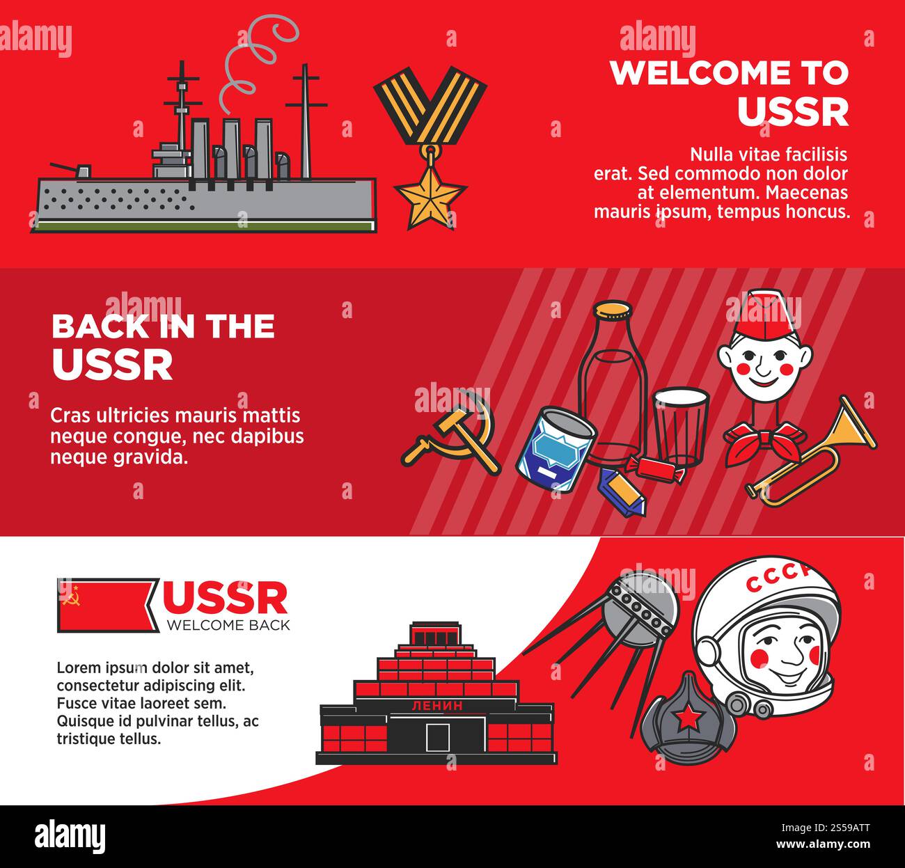 Posters of ussr Stock Vector Images - Alamy