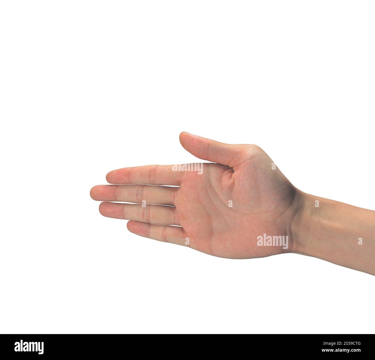 man hand isolated on white background. Man hand sign isolated on white ...