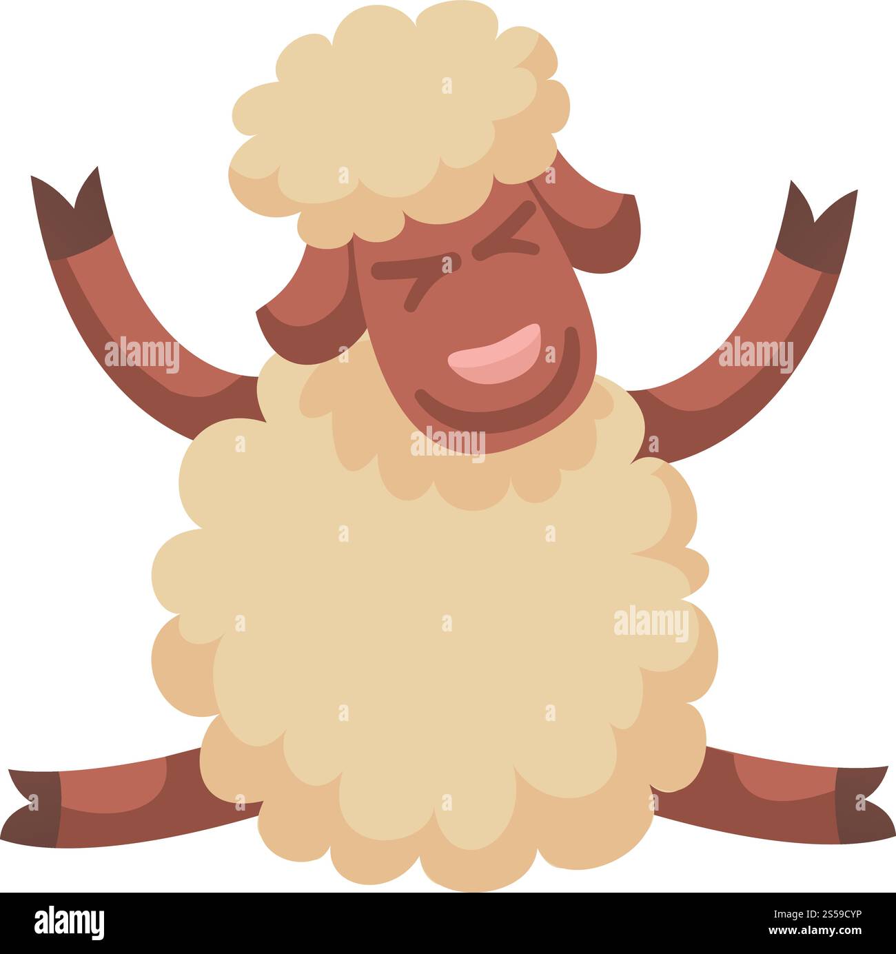 Happy sheep icon. Cartoon of happy sheep vector icon for web design ...