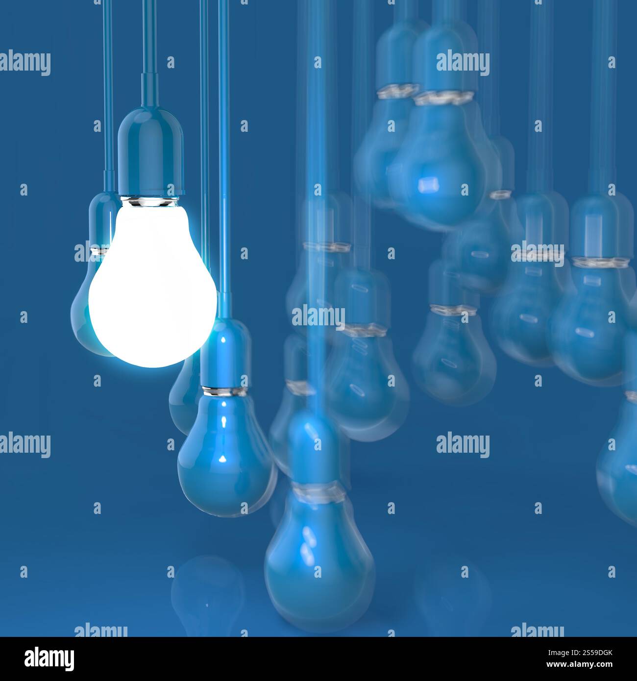 creative idea and leadership concept light bulb as leadership concept ...