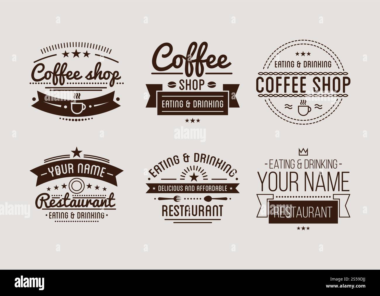 Vintage logo. Coffee shop template. Restaurant label. Beer house label ...