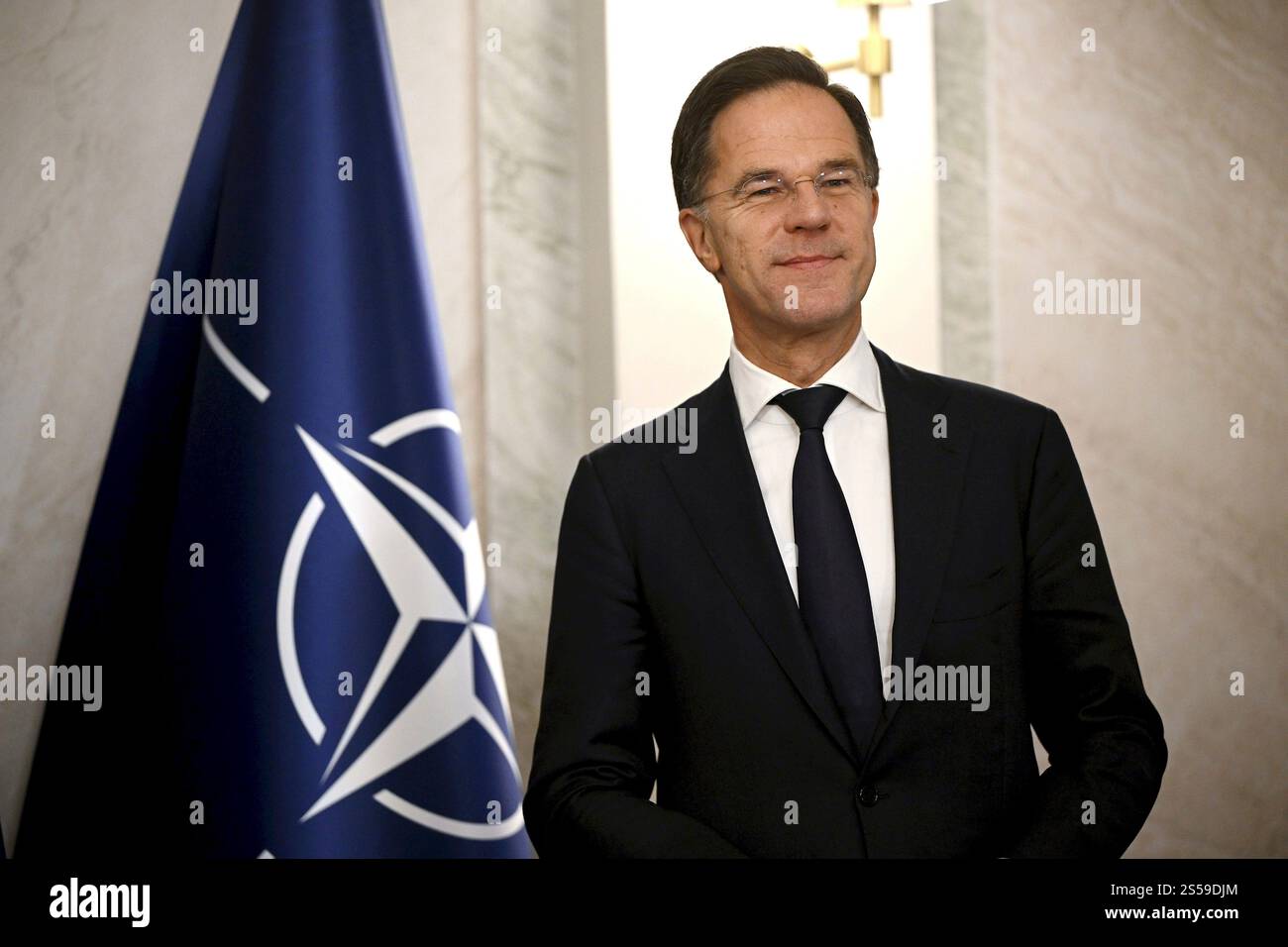 Nato's Secretary General Mark Rutte smiles before a summit of the ...