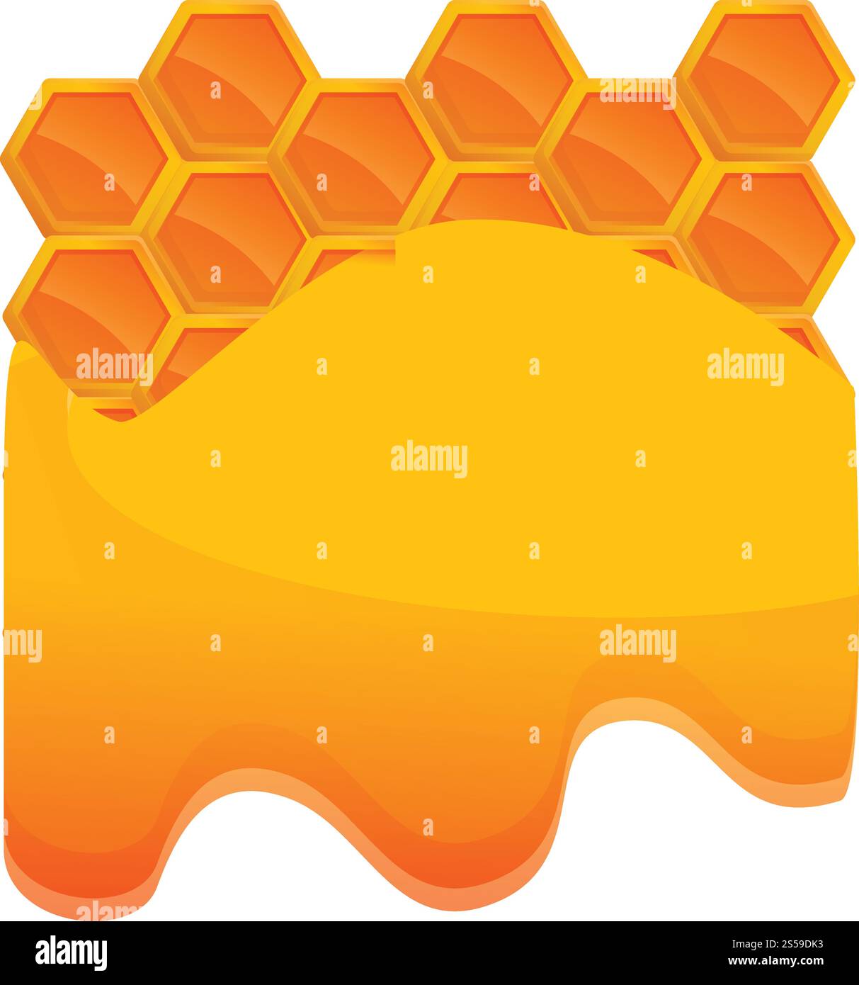 Honey comb icon. Cartoon of honey comb vector icon for web design ...