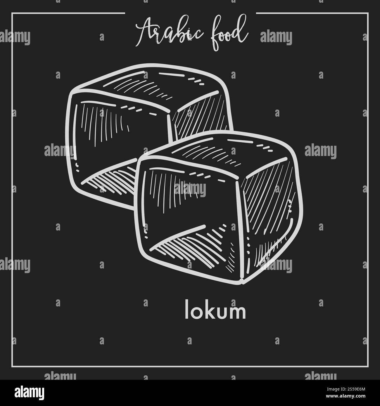 Delicious sweet cubes of lokum from Arabic food. Oriental dessert made ...