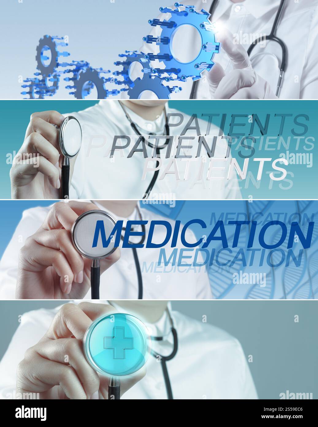 Collage of Various modern medical concept Stock Photo - Alamy