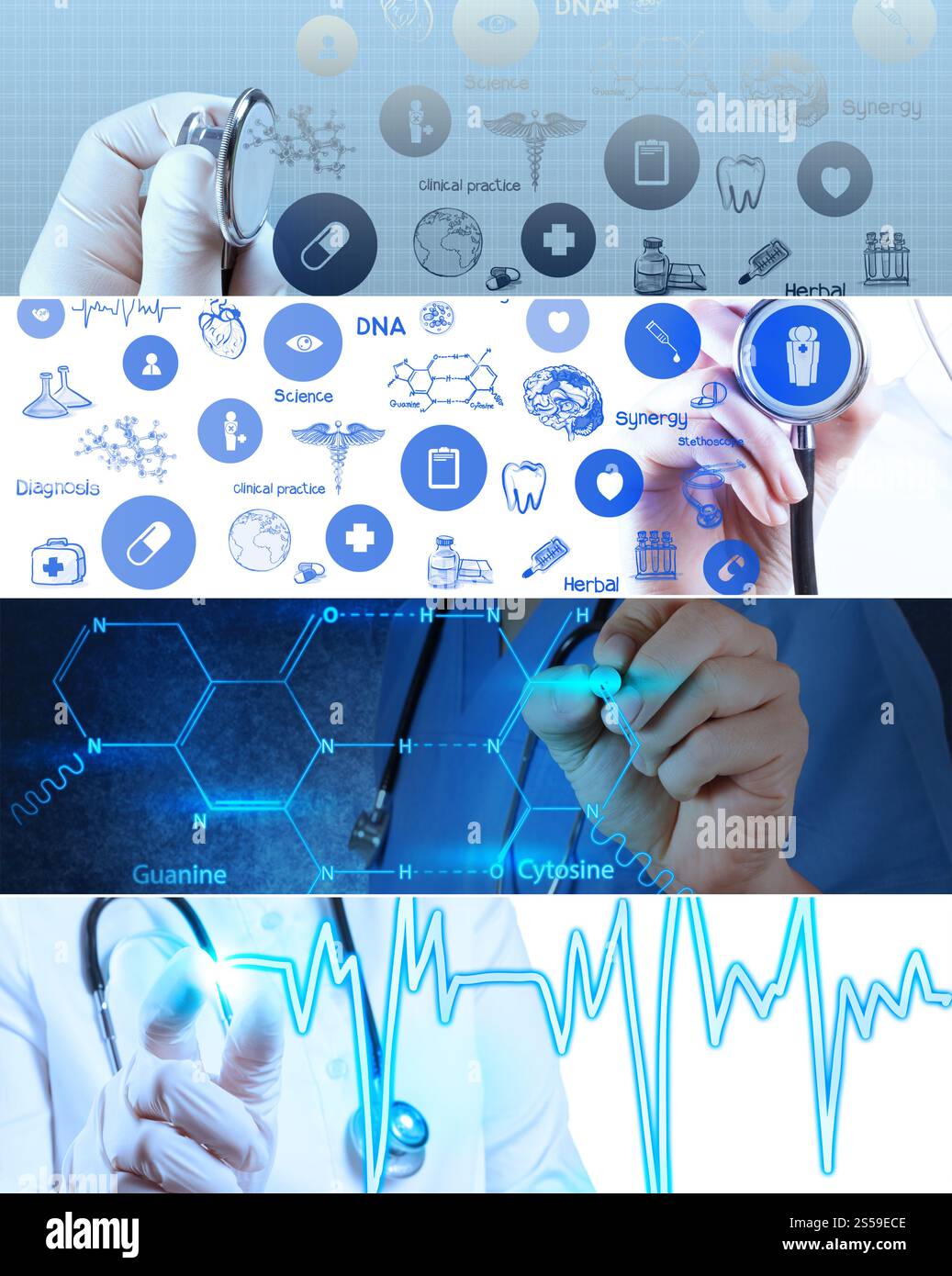 Collage of Various modern medical and helath care concept Stock Photo ...