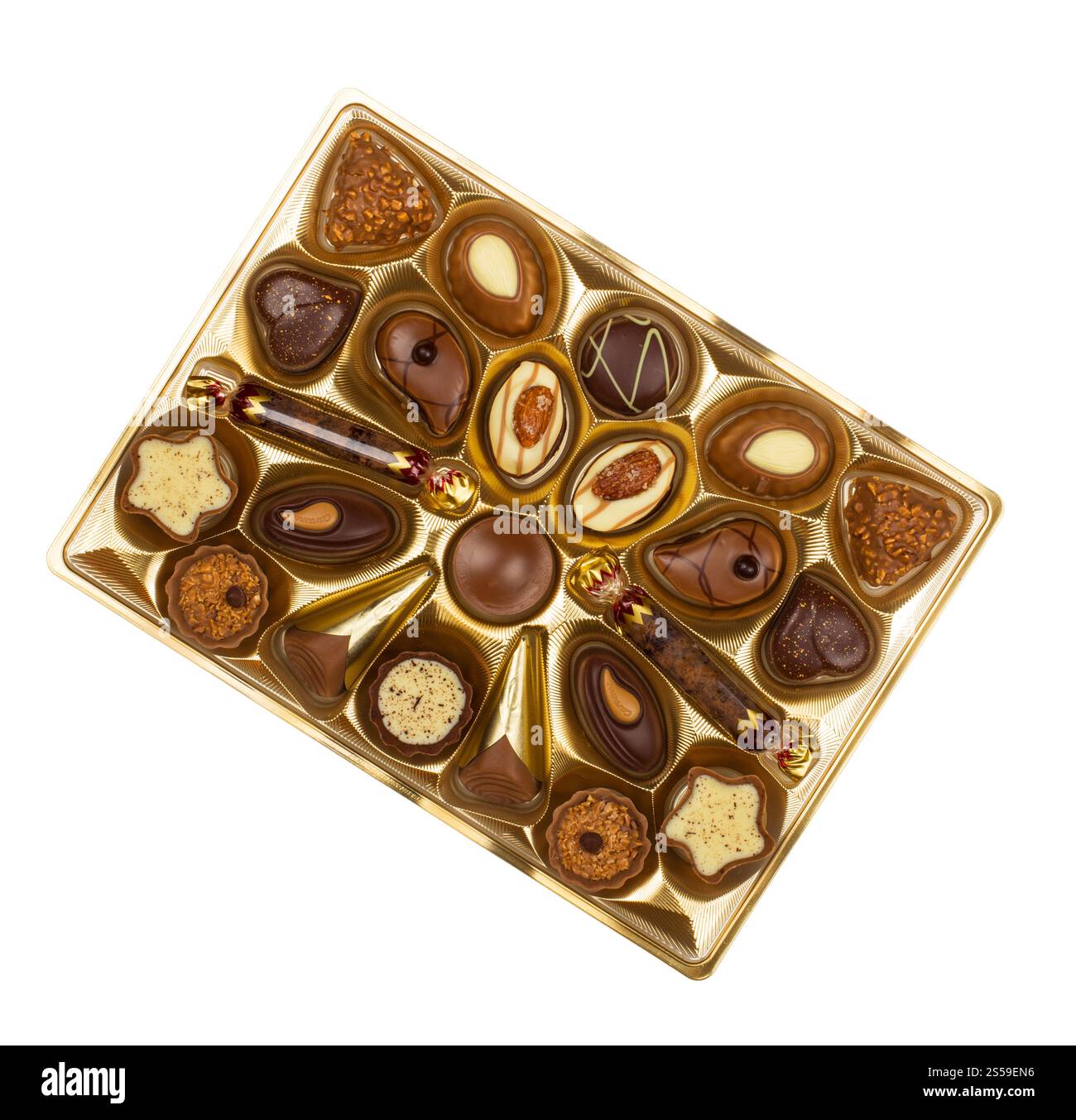 Box of Chocolate Candy isolated on white background. Box of Chocolate ...