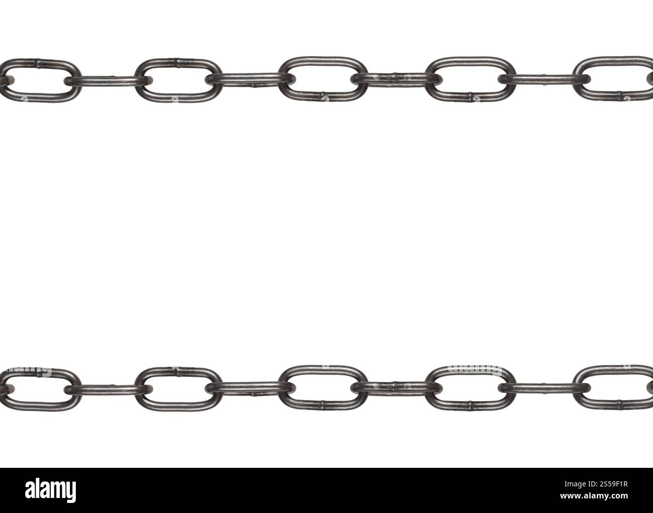 Chains frame isolated on white background. Chains frame Stock Photo - Alamy