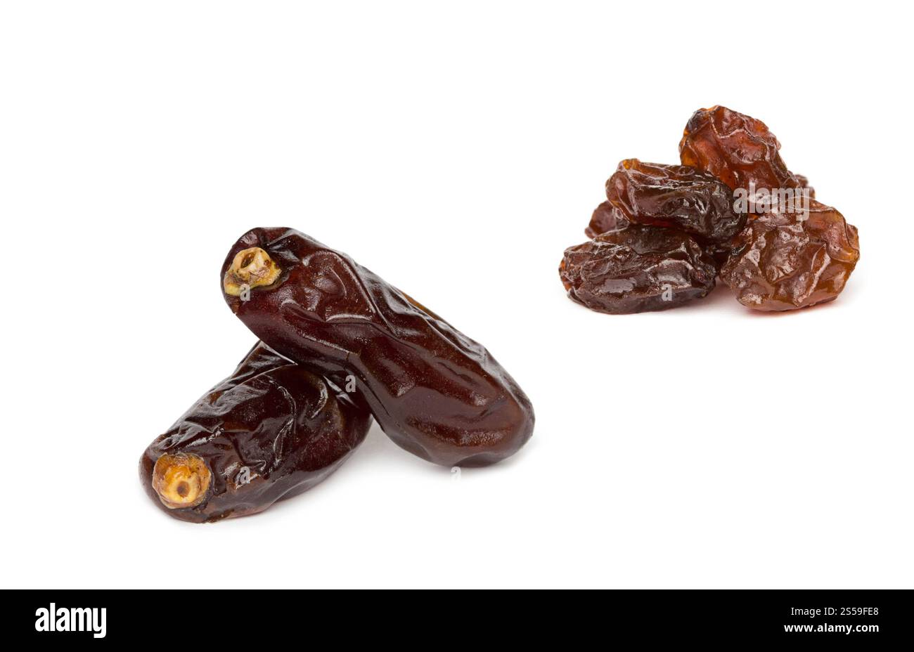 dryed dates on white background. dried dates on white background Stock ...