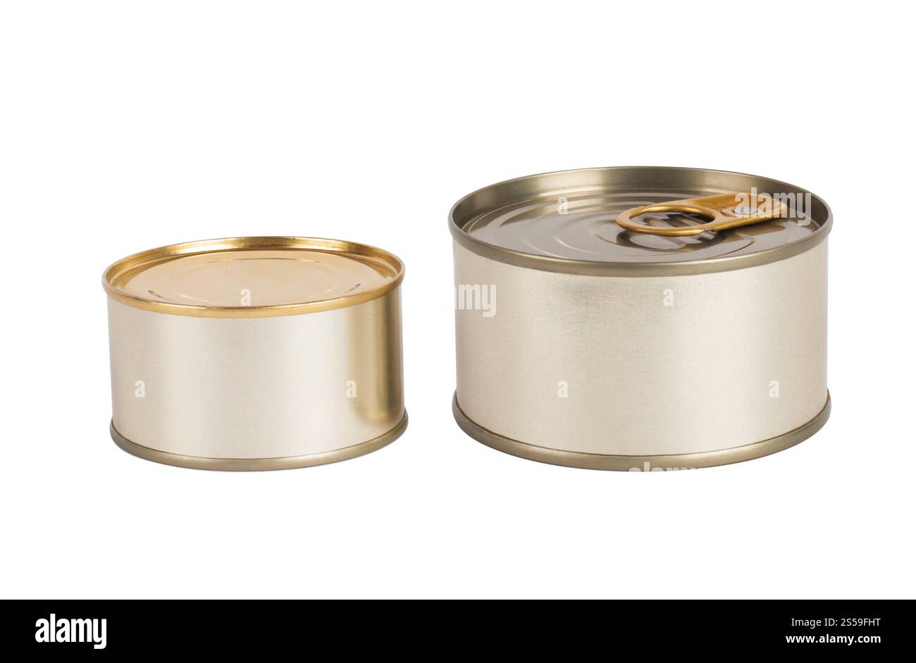 Golden cans Cut Out Stock Images & Pictures - Alamy