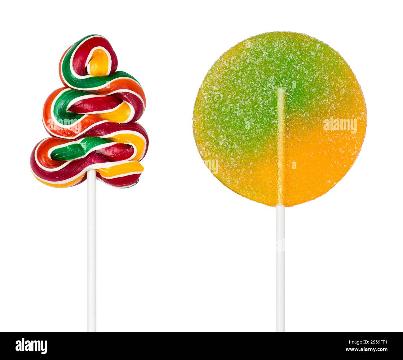different lollipops on a white background. different lollipops Stock ...