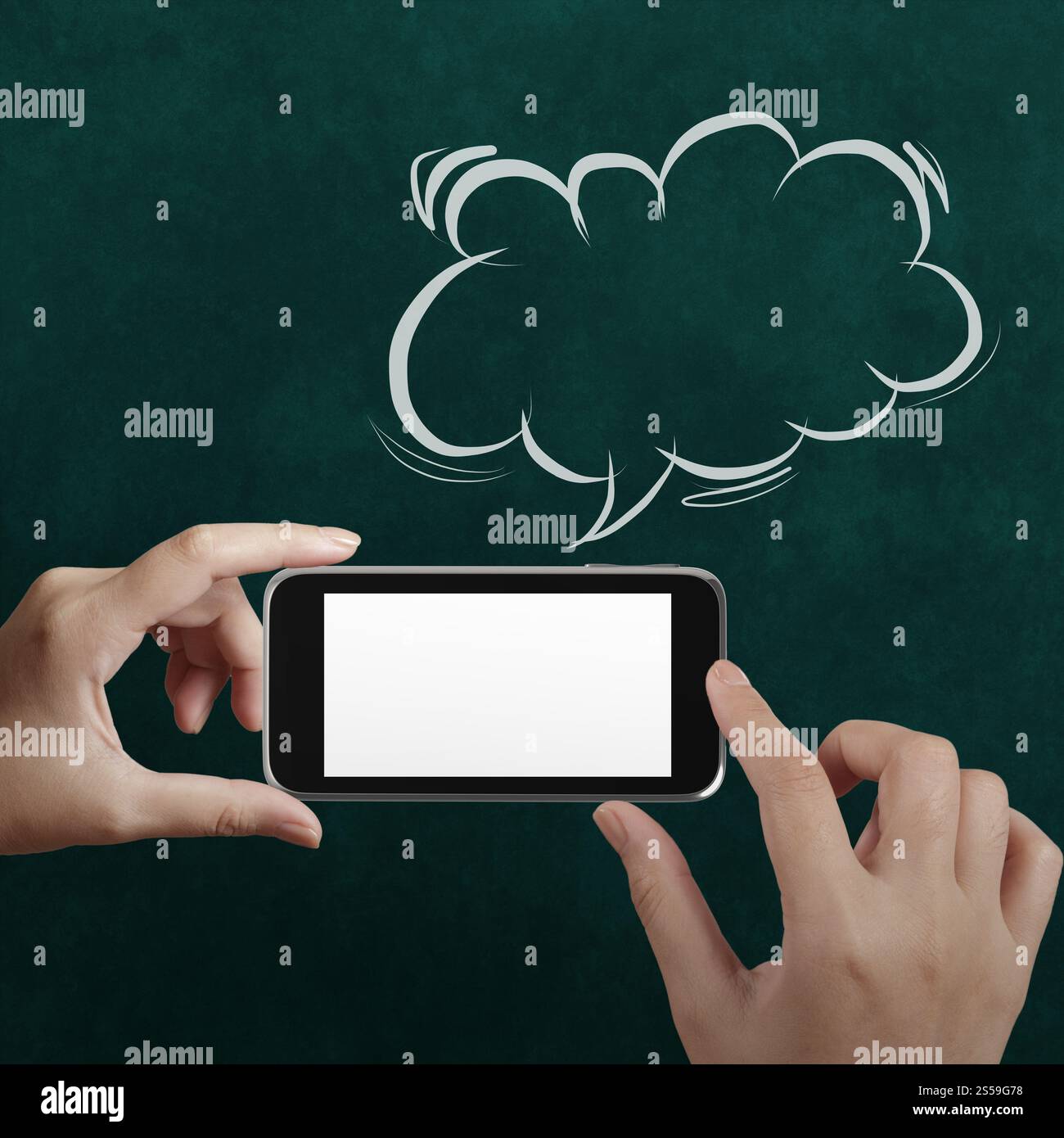 Cartoon ringing telephone bubble hi-res stock photography and images ...