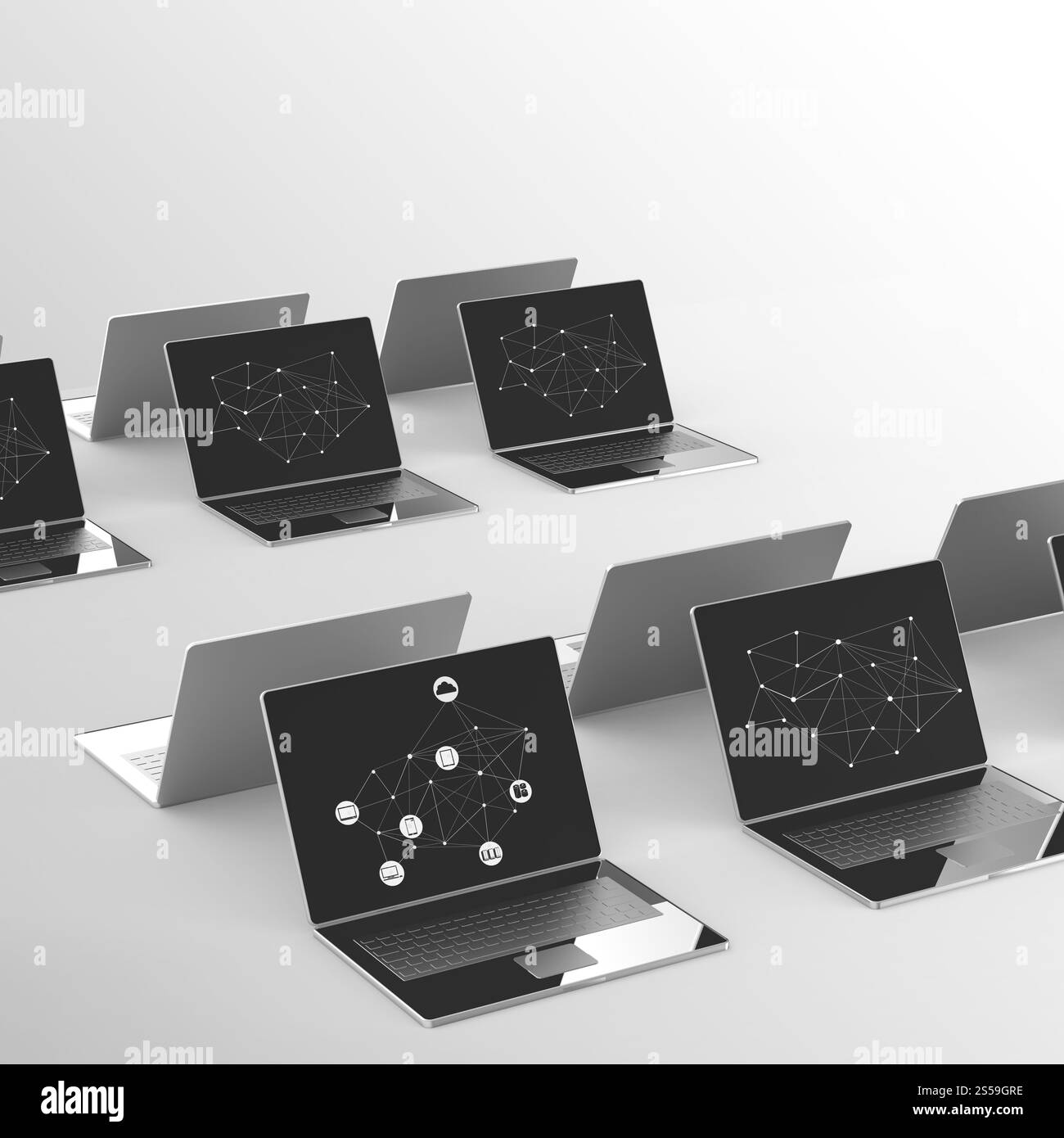 Cloud computing 3d sign on laptop computer as concept Stock Photo - Alamy