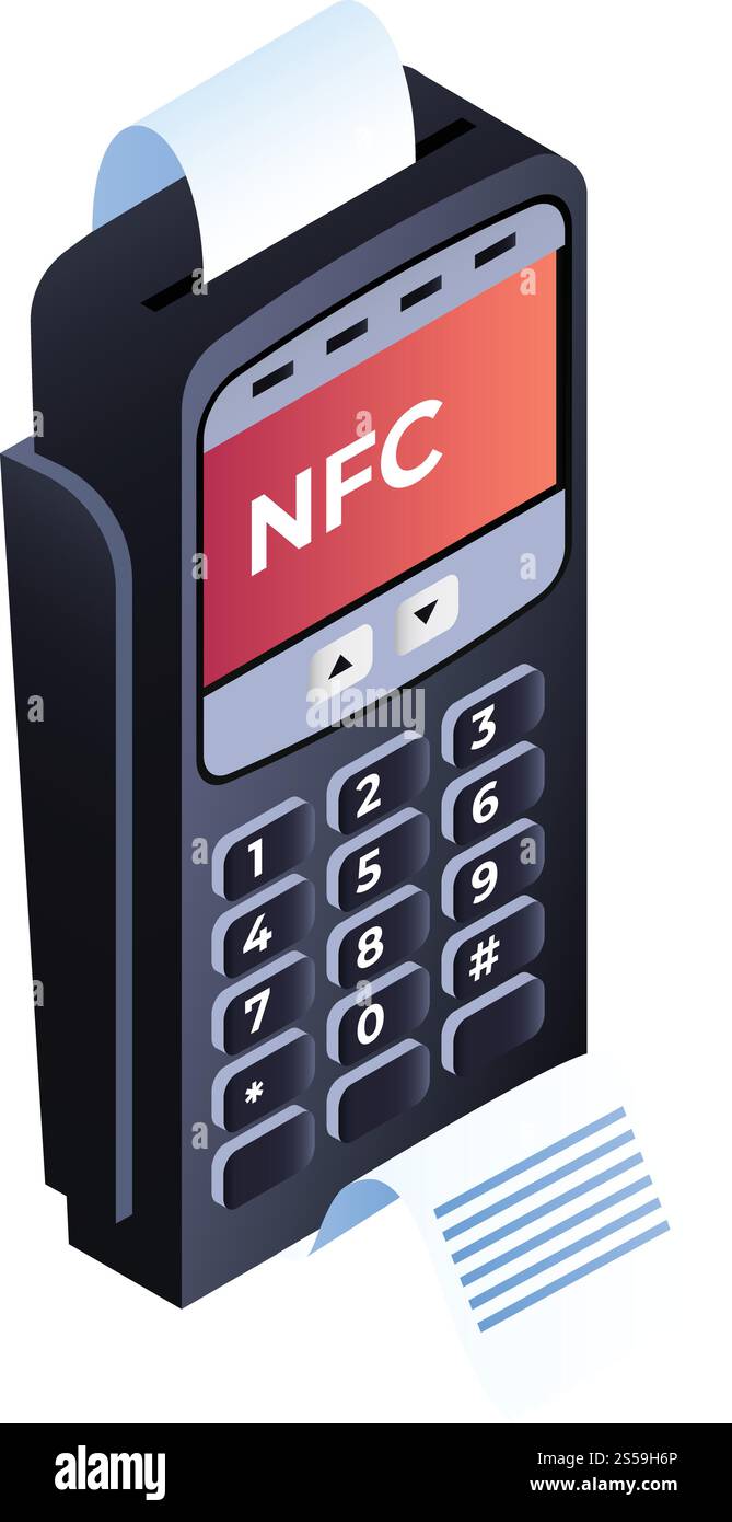 Pos terminal icon. Isometric of pos terminal vector icon for web design ...