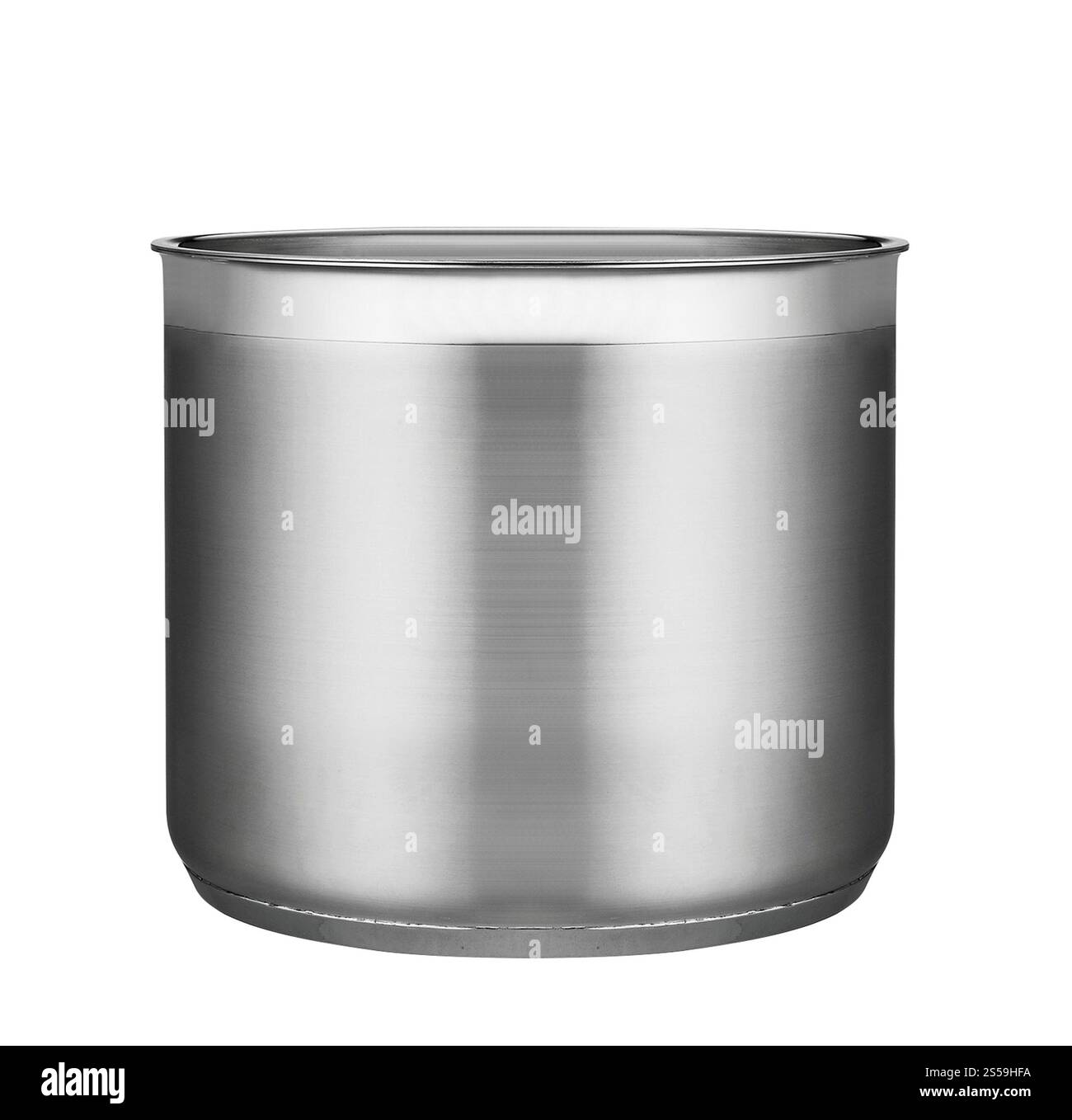 Empty steel pot on Cut Out Stock Images & Pictures - Alamy