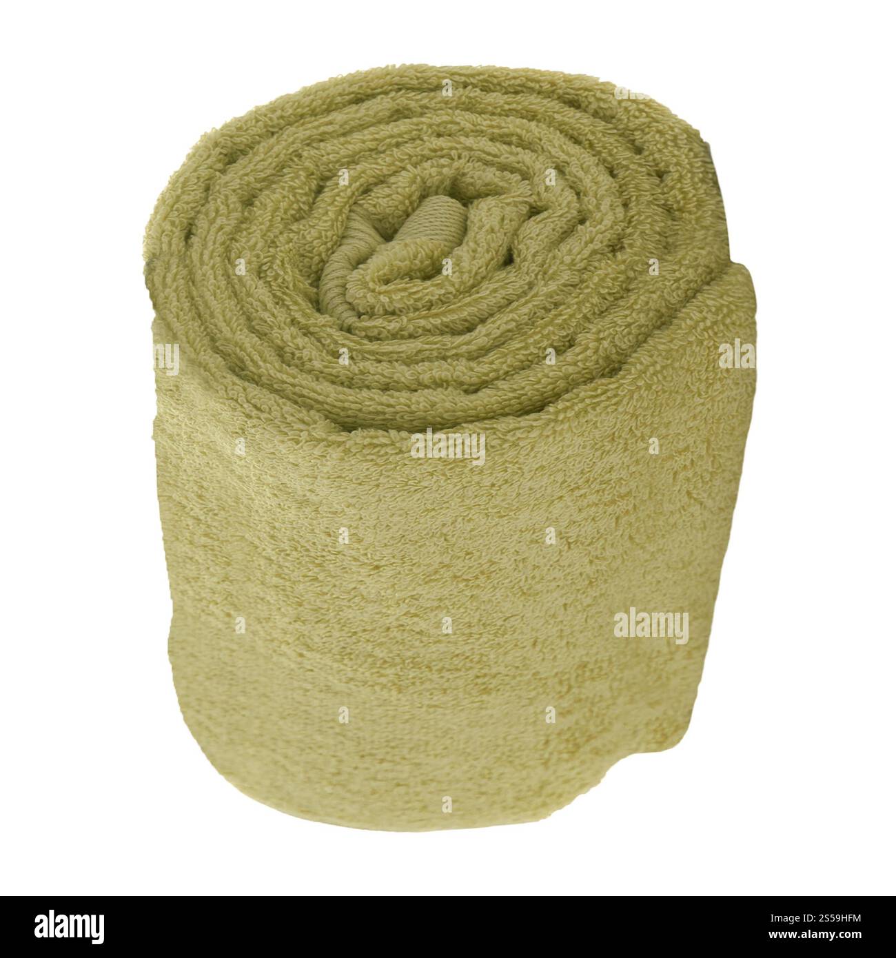 Rolled towel isolated Stock Photo - Alamy