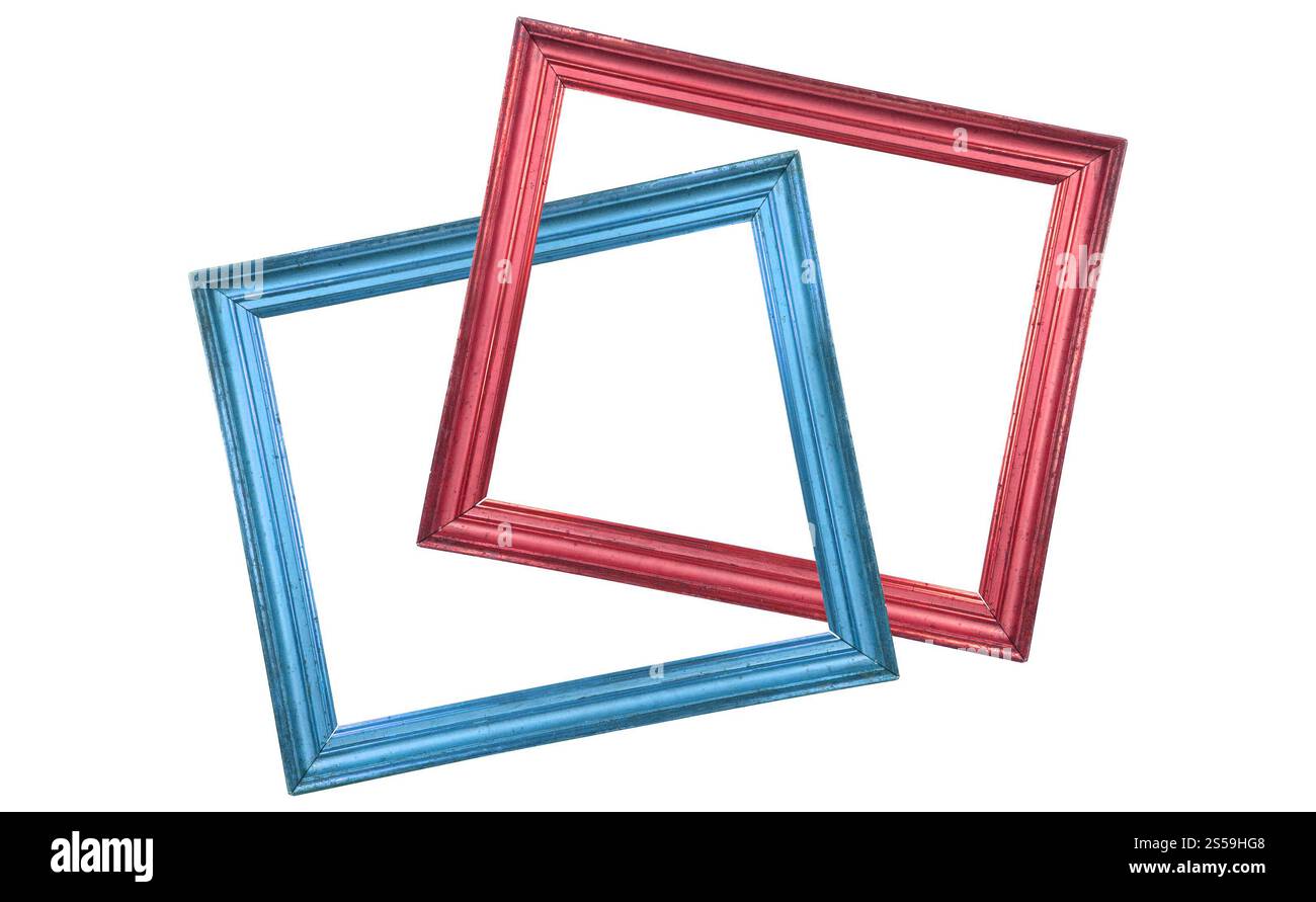 Two simple wooden picture frames Stock Photo - Alamy