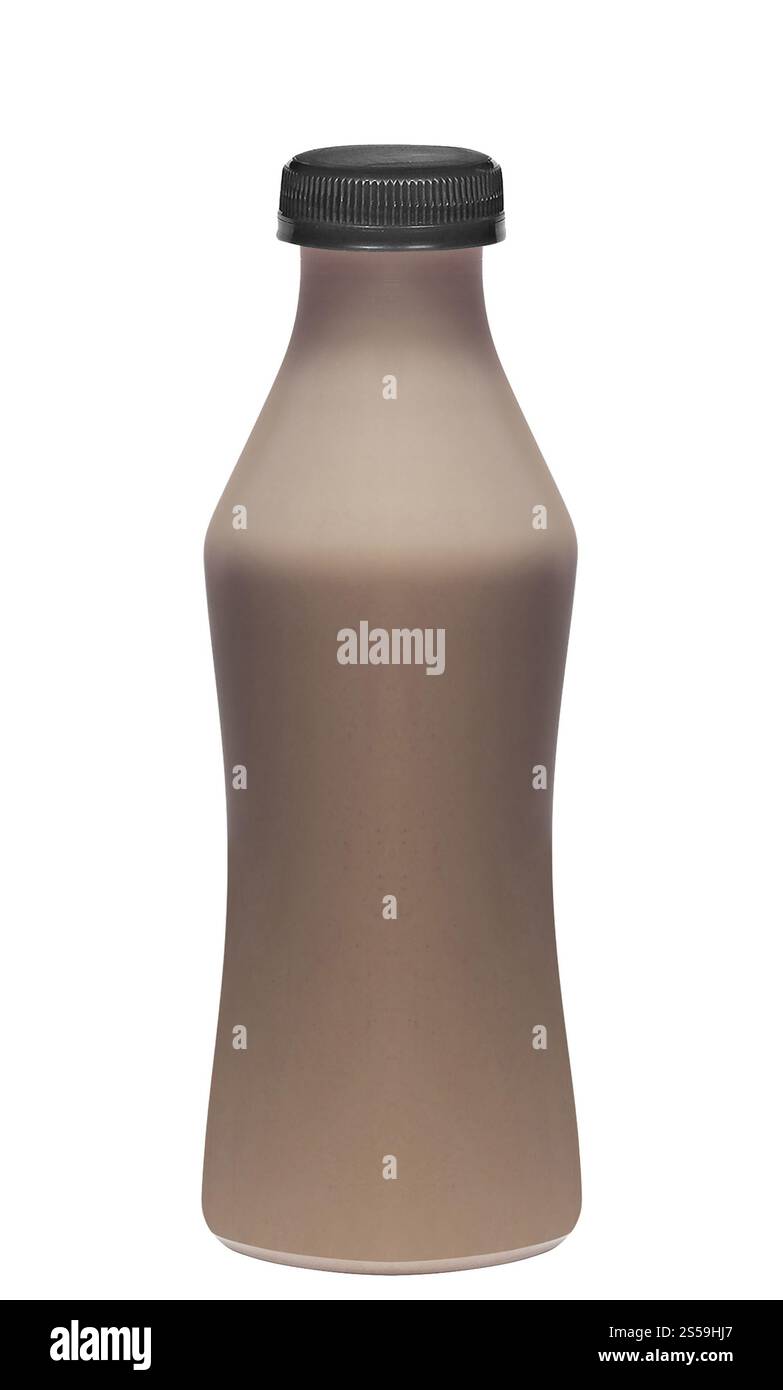 Bottle of fresh milk chocolate isolated on white background Stock Photo ...