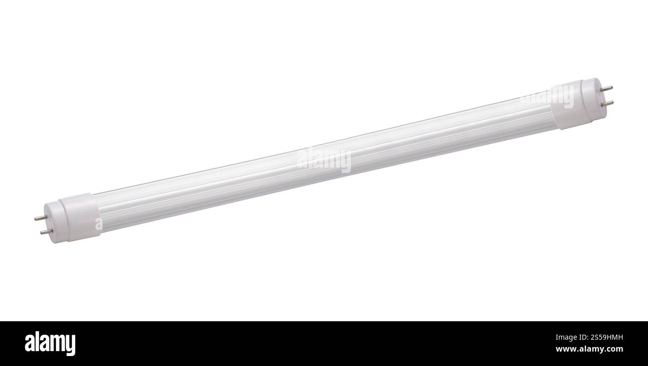 fluorescent tube compact lamps isolated on white background Stock Photo ...
