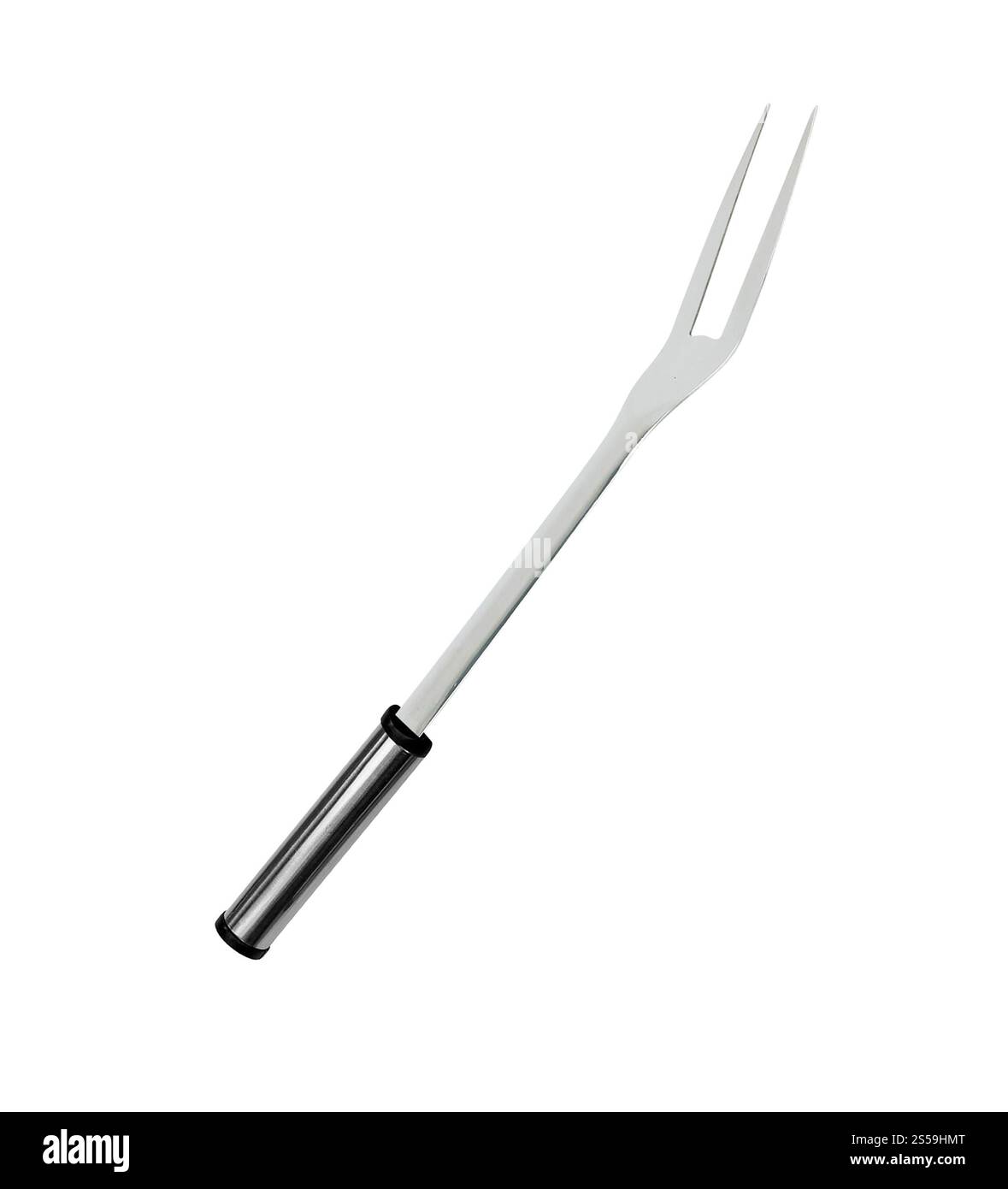 Steak and barbeque fork isolated on white Stock Photo - Alamy