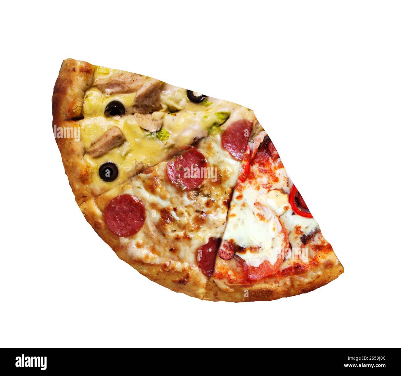 Isolated ham pizza tomato hi-res stock photography and images - Alamy