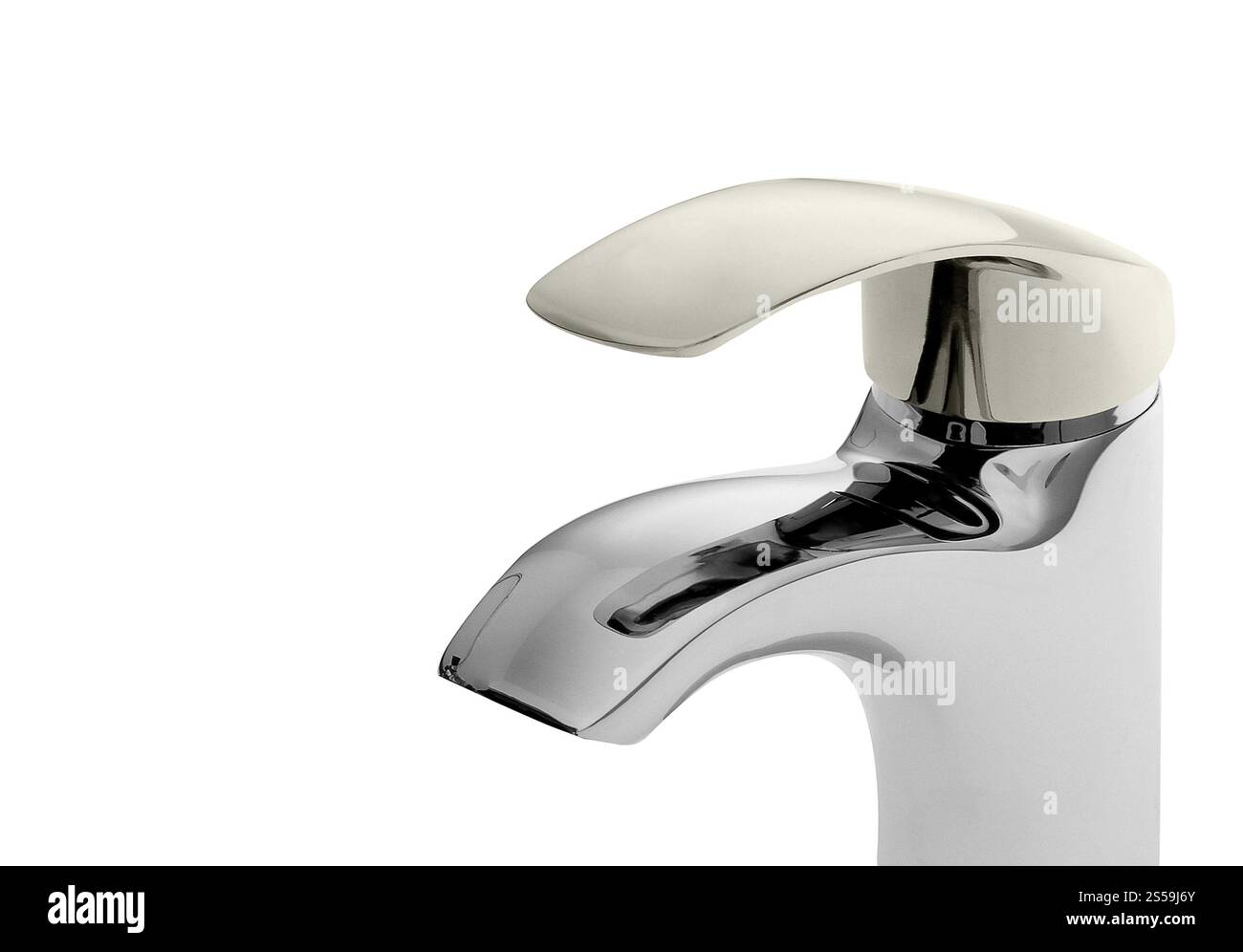 water-supply faucet mixer for water isolated on white background. water ...