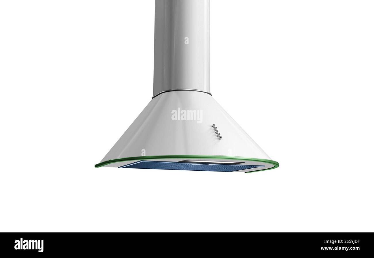 Kitchen hood on white background. Kitchen hood Stock Photo - Alamy