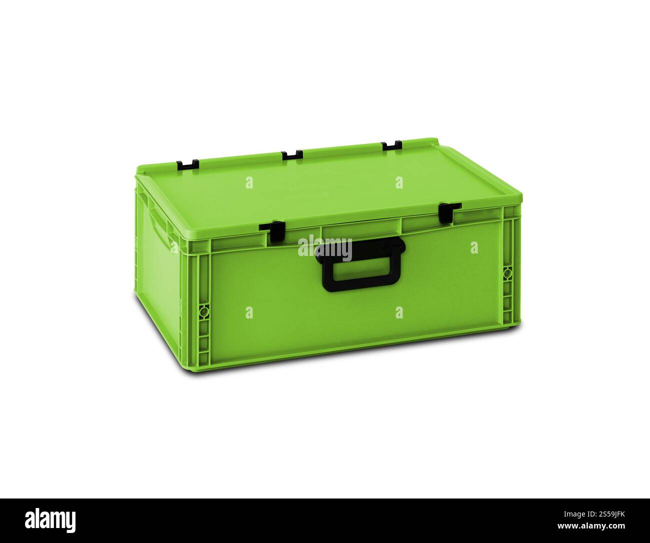 Green plastic box isolated on white background. Green plastic box Stock ...