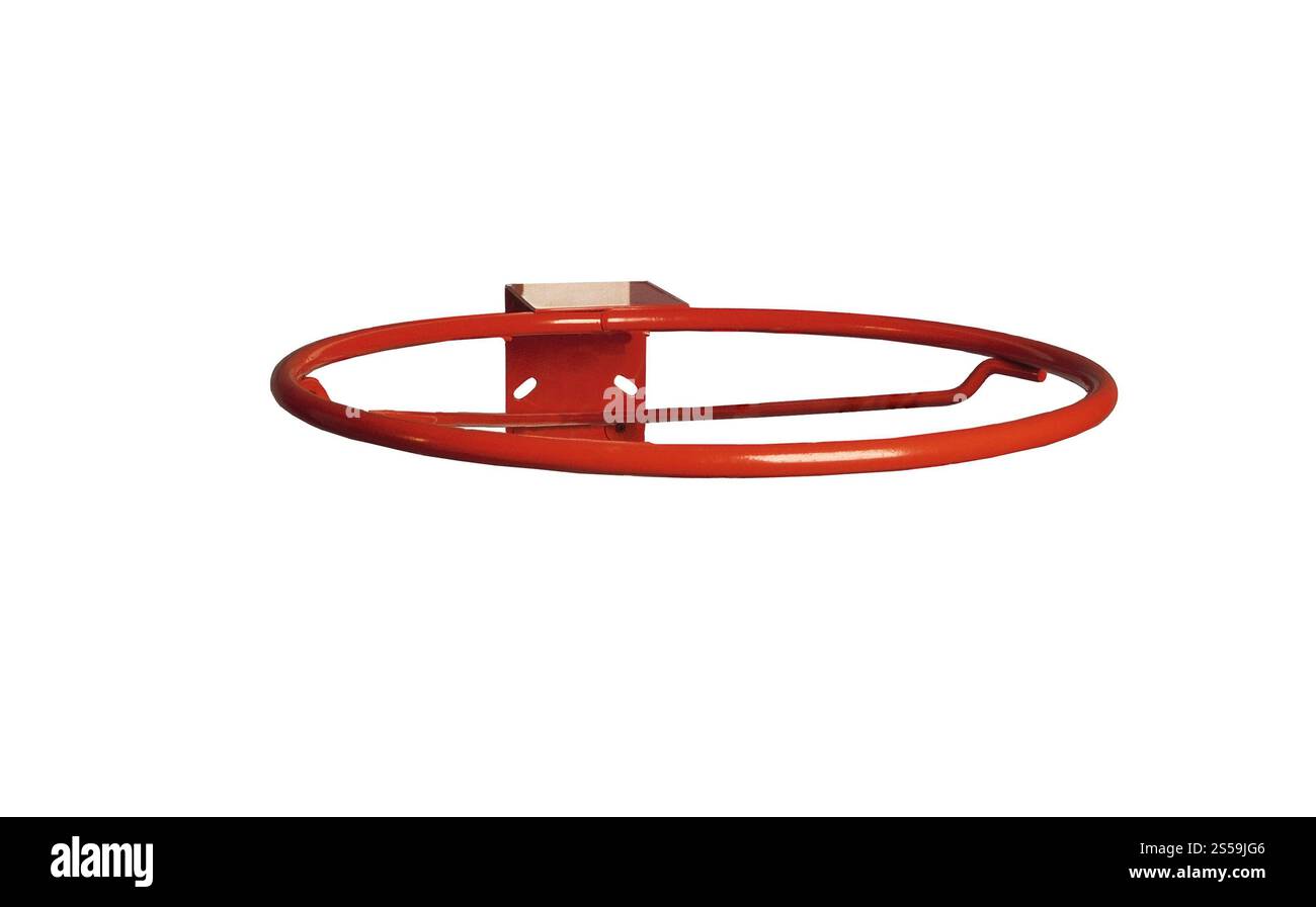 Basketball ring without net on white background Stock Photo - Alamy