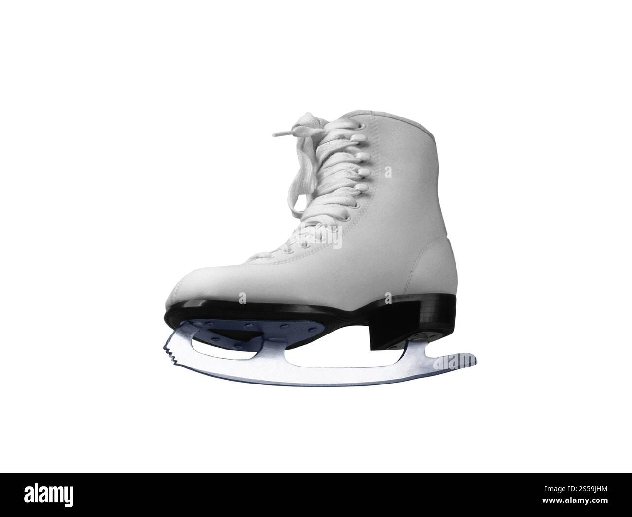 White skates for figure skating on ice. skates for figure skating on ...