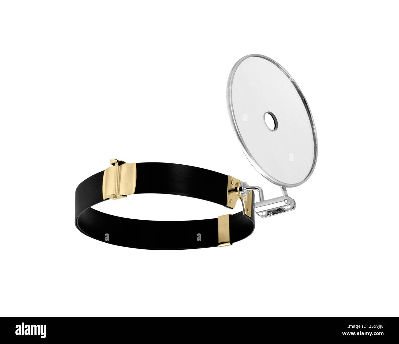 Otorhinolaryngology mirror isolated on white background ...