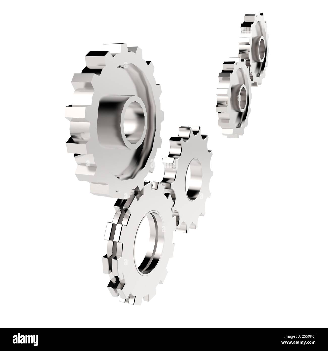 3d cog gear on white background Stock Photo - Alamy
