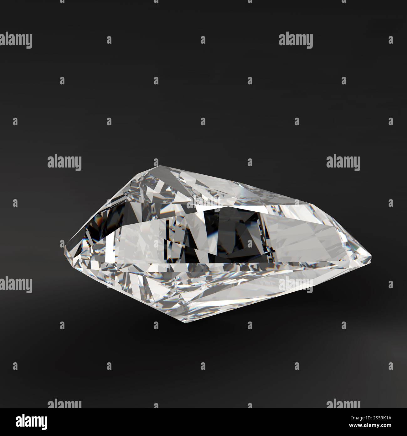 3d triangle cut diamond on dark background Stock Photo - Alamy