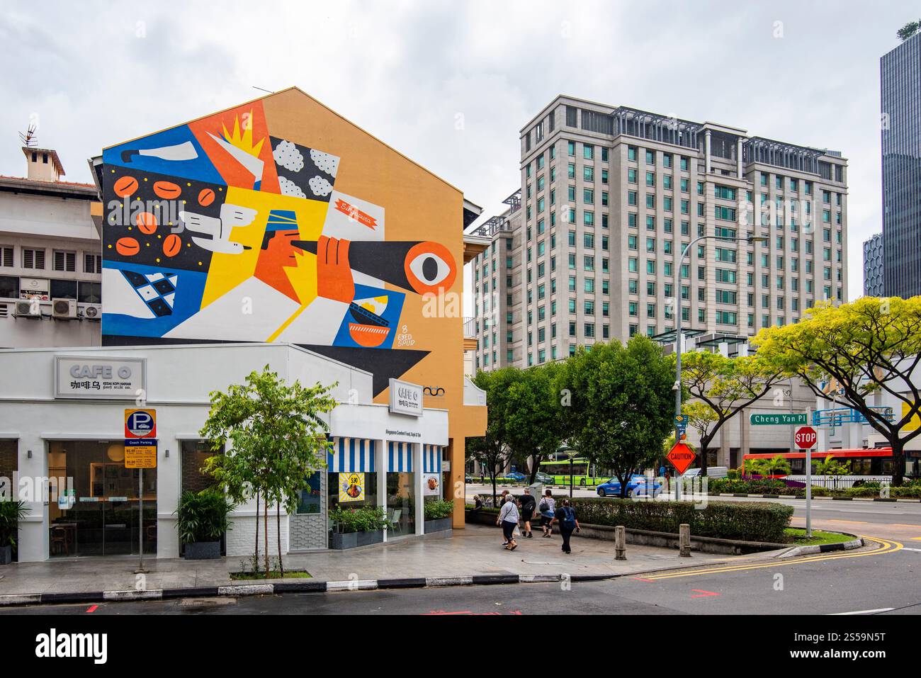 The Bras Basah Bugis mural by Nat & Jackie of 8 Eyed Spud funded by ...