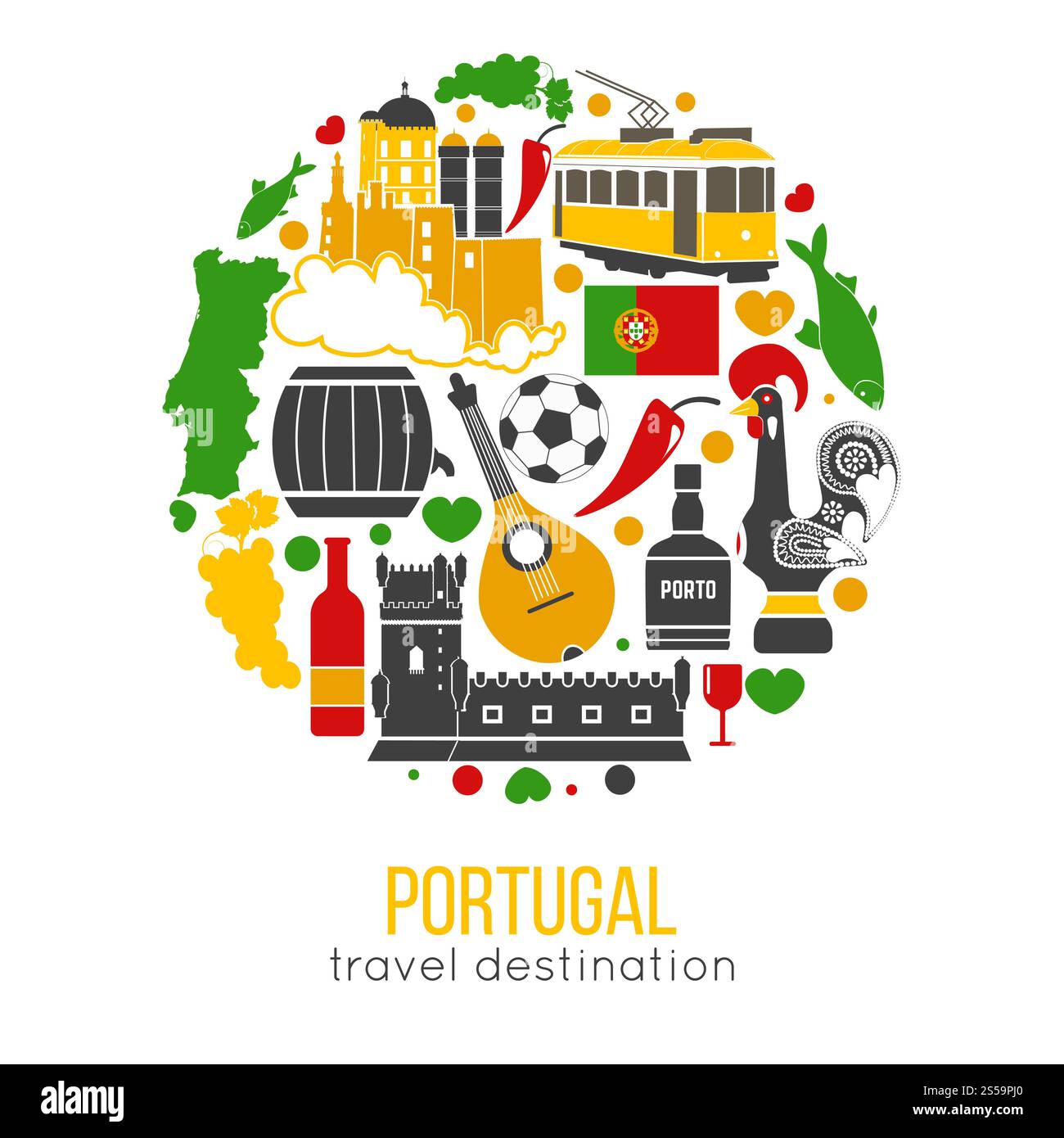 Traditional instruments of portugal Stock Vector Images - Alamy