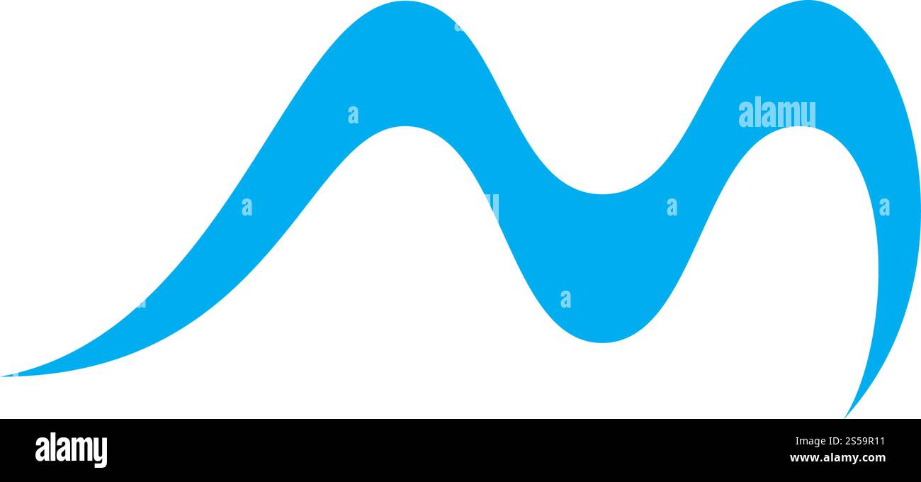 Water Wave symbol and icon Logo Template vector Stock Vector Image ...