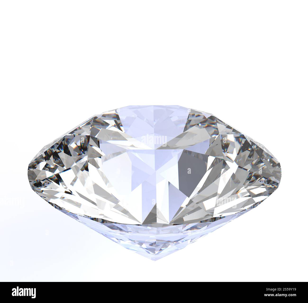 Diamond on white background 3d model Stock Photo - Alamy