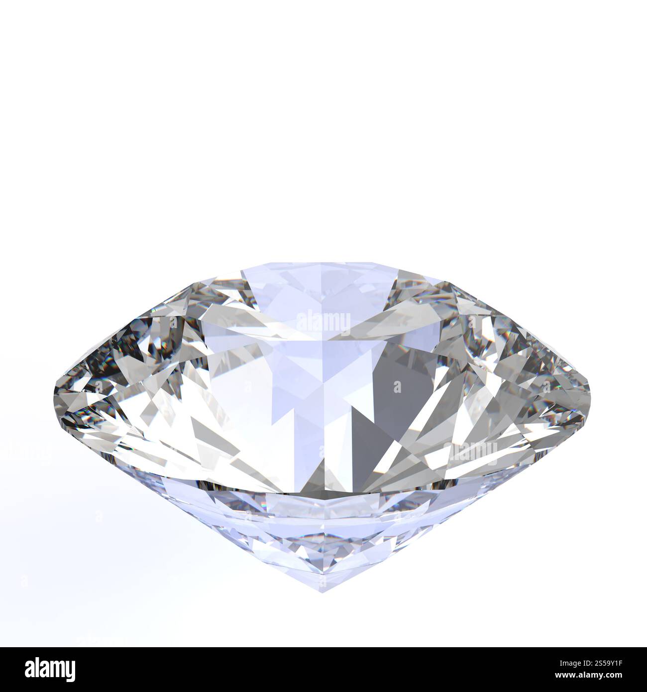 diamond 3d rendering on polished background Stock Photo - Alamy