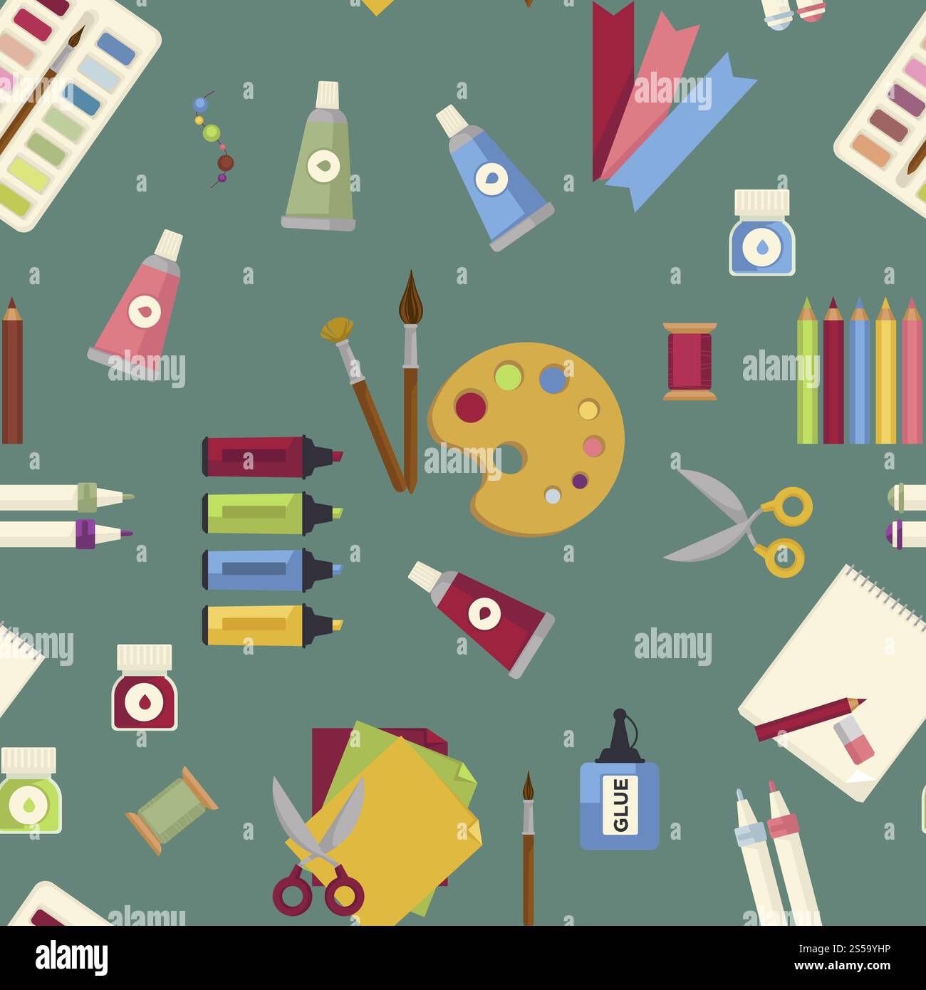 Art creation special equipment to paint and draw seamless pattern ...