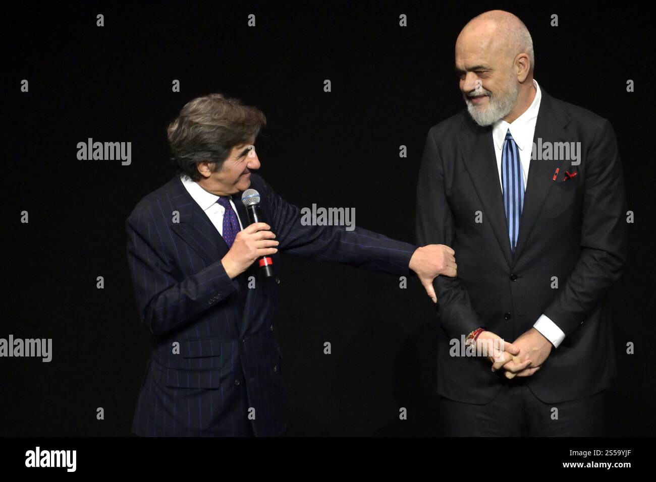 Roma, Italy. 13th Jan, 2025. Albania's President Edi Rama and RCS Media ...