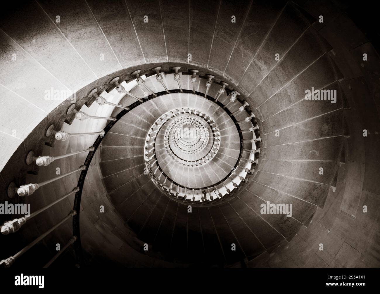 Stairs in Whale lighthouse - Phare des baleines - Re island, France ...