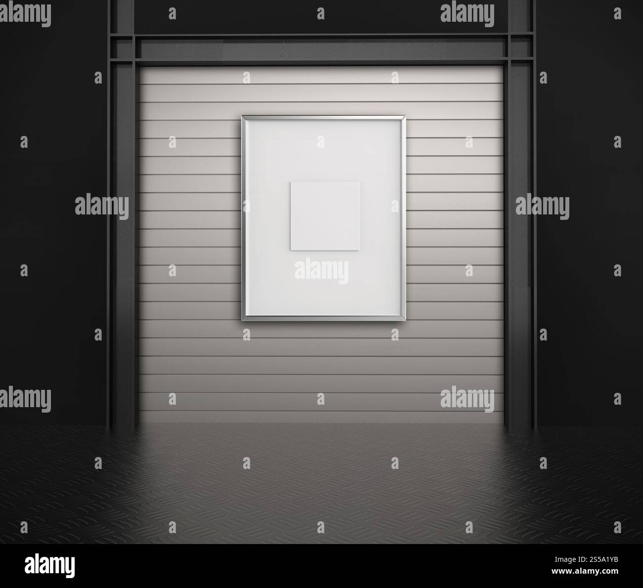 empty modern style frame on composition wall as concept Stock Photo - Alamy