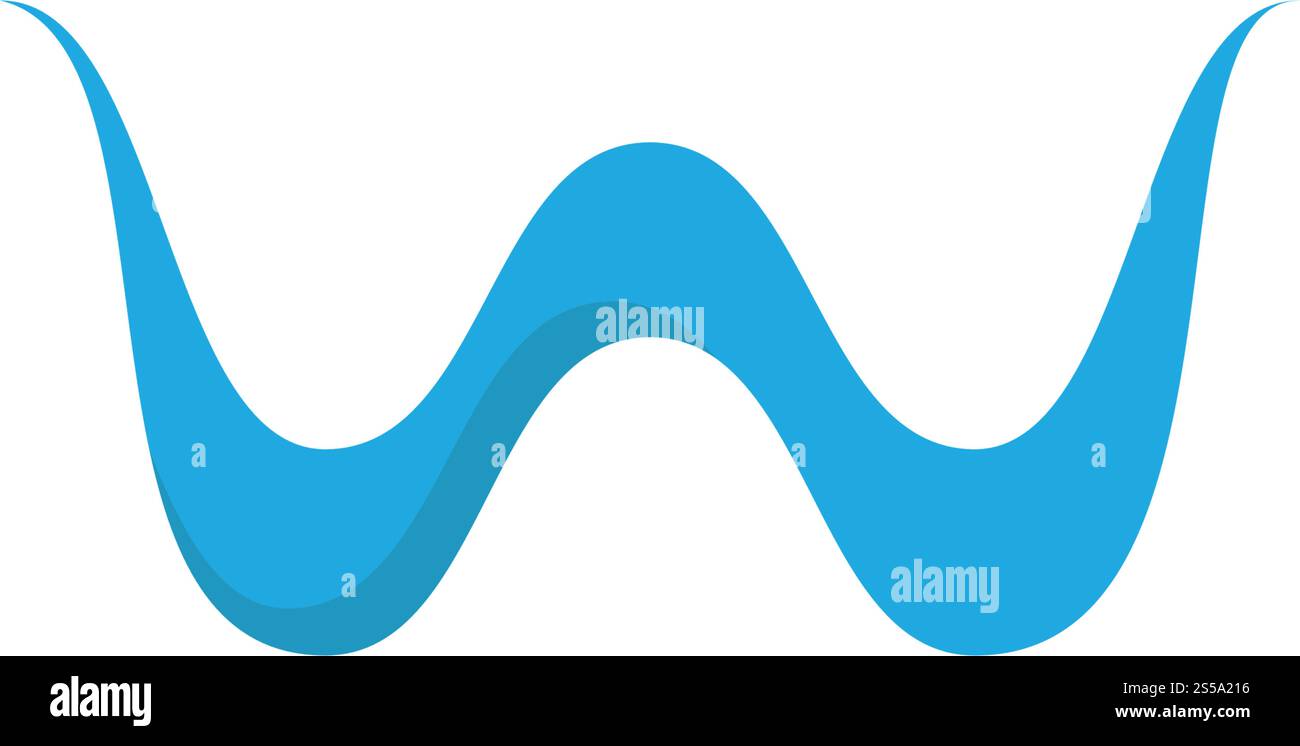 Water Wave symbol and icon Logo Template vector Stock Vector Image ...