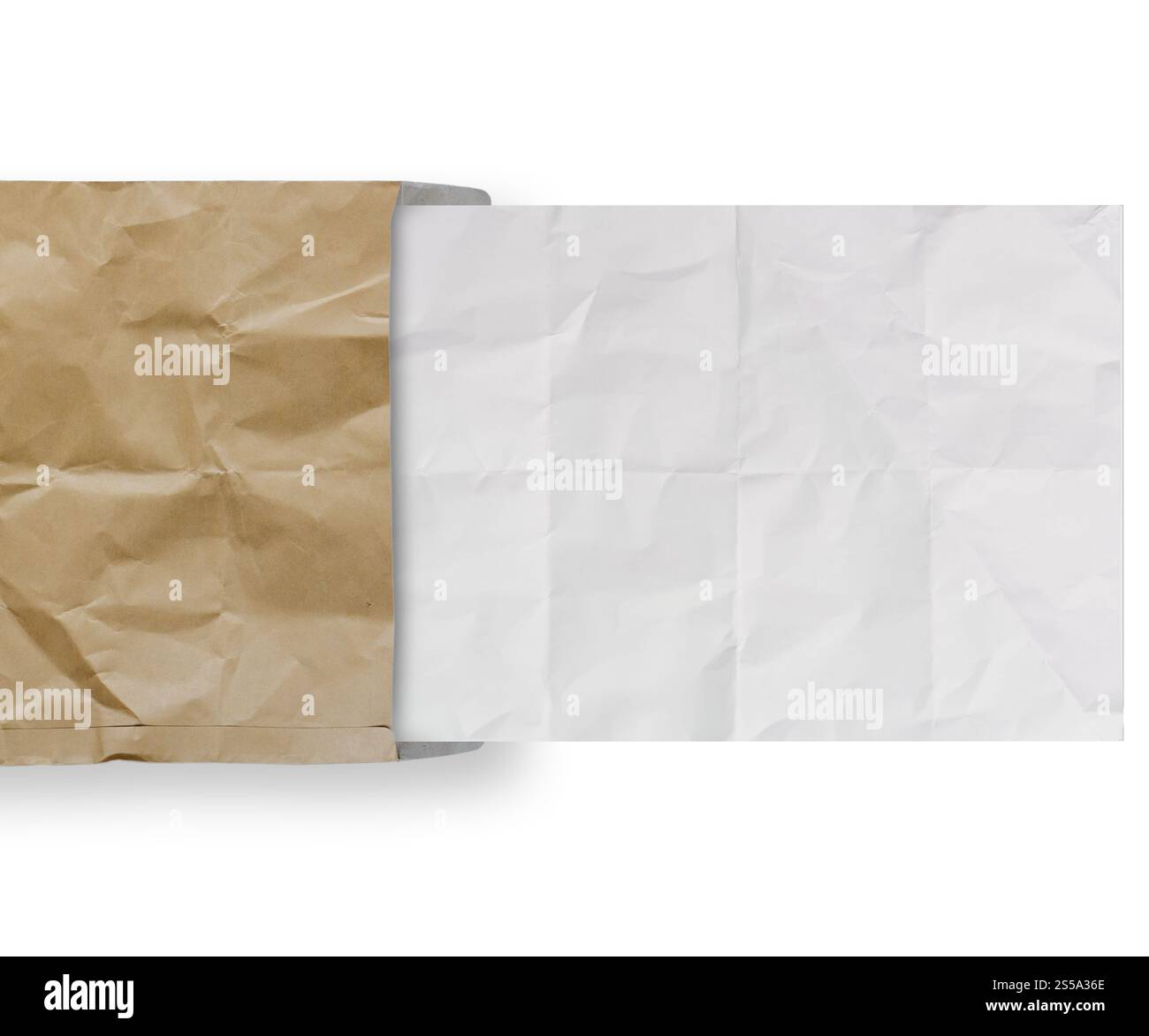 crumpled paper from recycle envelope as concept background Stock Photo ...