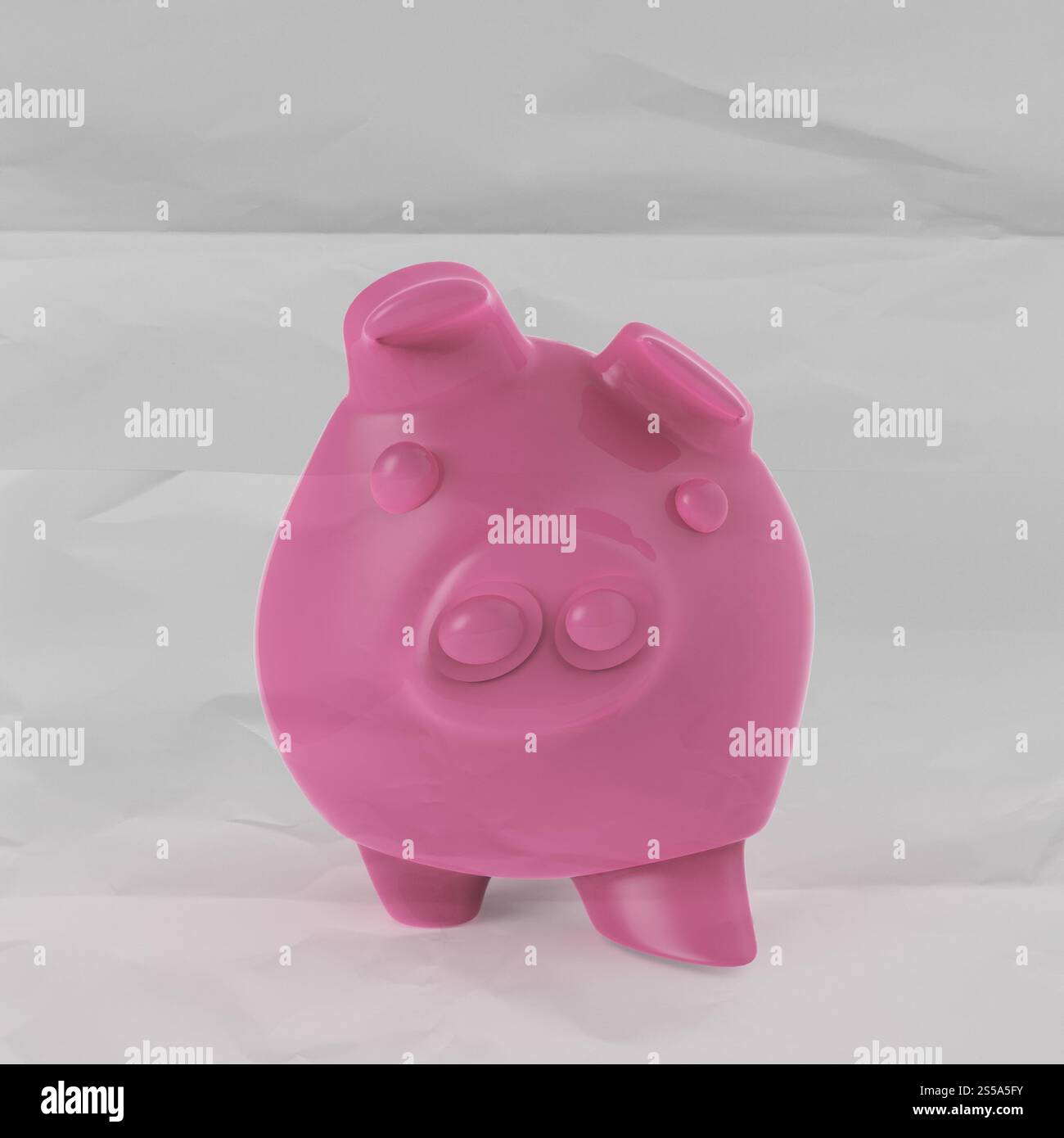 smart investment with sticky note on piggy bank 3d standing over coin ...